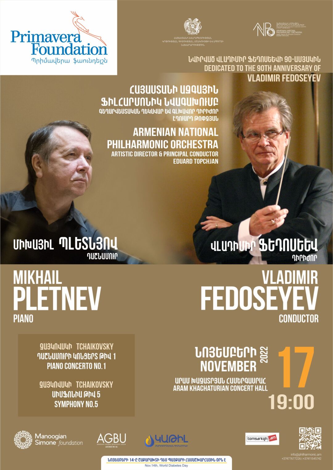 Mikhail Pletnev, Vladimir Fedoseyev and ANPO – Armenian National ...